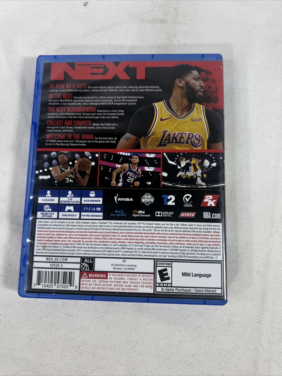 NBA 2K20 Sony PlayStation 4 PS4 Basketball Anthony Davis Complete W ...