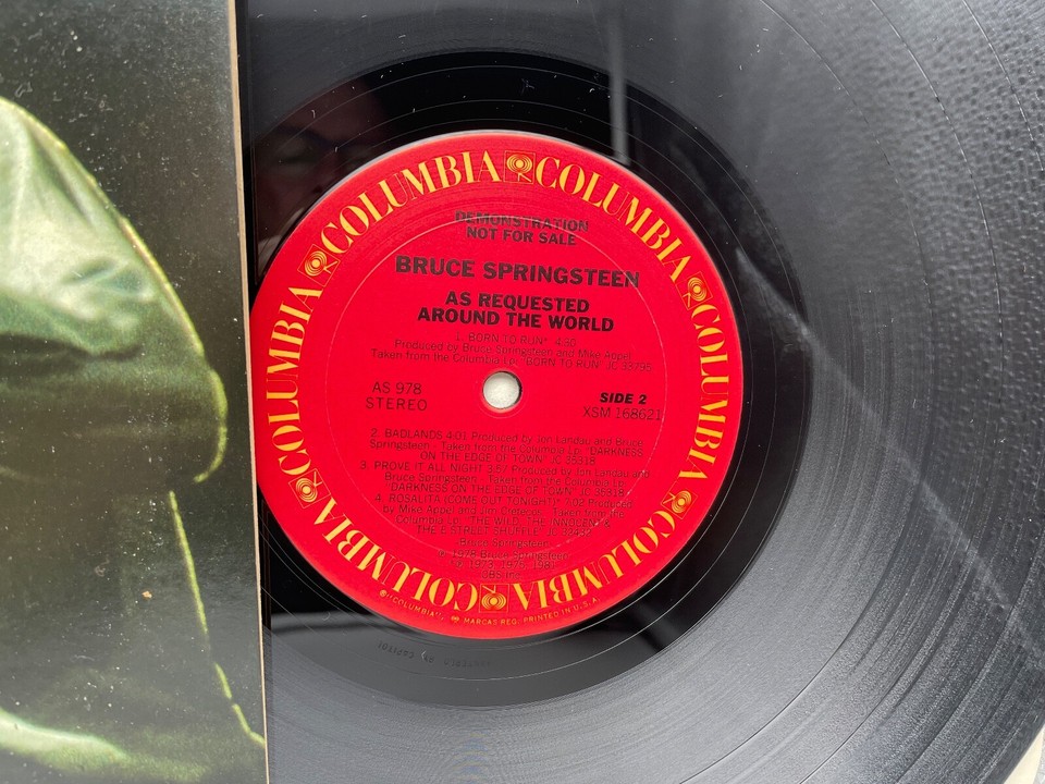 BRUCE SPRINGSTEEN AS REQUESTED AROUND WORLD RARE ORIG '81 PROMO-ONLY LP ...