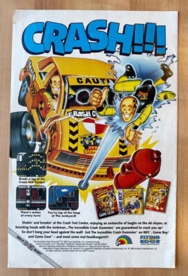 The Incredible Crash Dummies Video Game Print Ad Advertisement NES Game ...