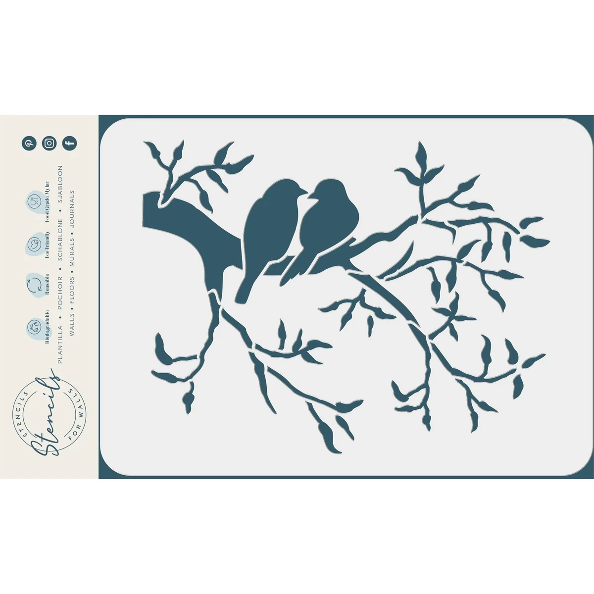 Bird Branch Stencil