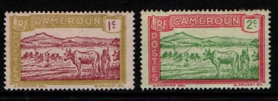French Cameroon 1925 1c, 2c Cattle SG68-69 Mint see note | eBay