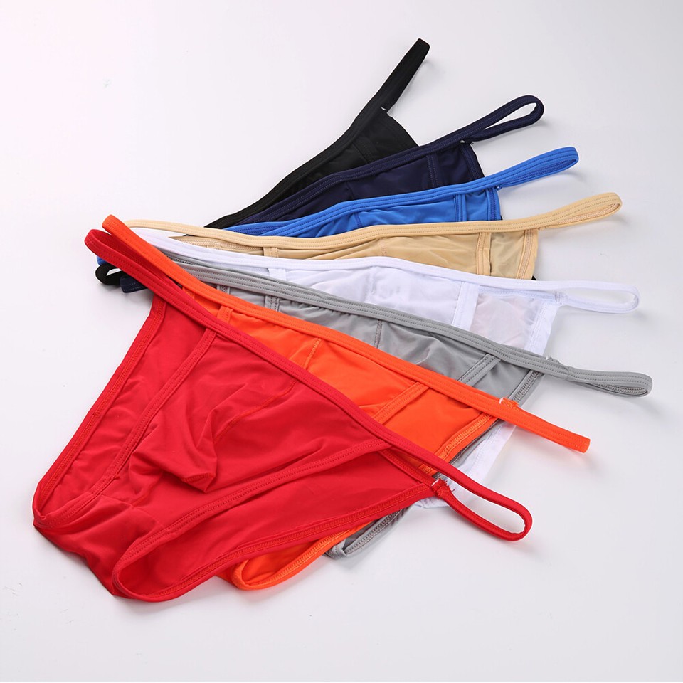 Mens Low Rise G-String Thong Bulge Pouch Panties Mini Bikini Underwear ...