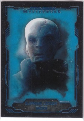 STAR WARS 2016 TOPPS MASTERWORK #46 SUPREME SNOKE BLUE PARALLEL BASE ...