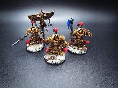 Warhammer 40k Adeptus Custodes Allarus Terminators x3 #3 Painted ...
