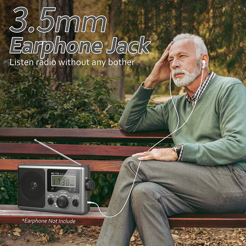 Greadio Portable Shortwave Radio AM FM Transistor Radio with Best ...