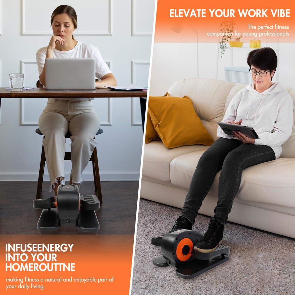 Ellipse Leg Exerciser for Seniors Under Desk Elliptical Machine Fully ...