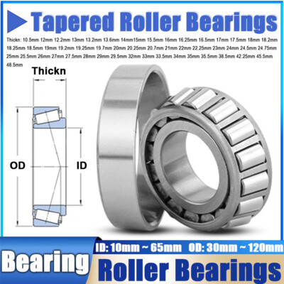 Tapered Roller Bearings 10 12 15 17 20 22 25 30 35 40 45 50 55 ~ 65mm ...