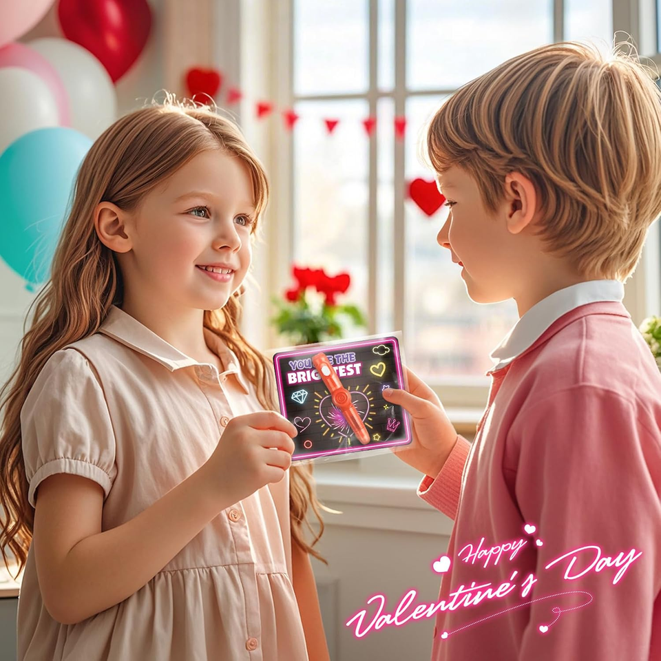 24Pack Kids Valentines Day Cards for Classroom School, Valentines Cards ...