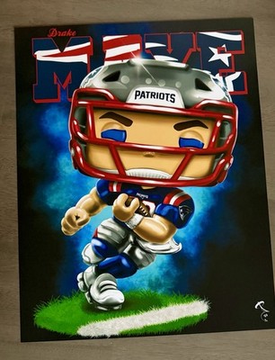 Drake Maye New England Patriots NFL Football funko Style print | eBay