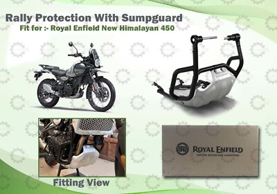 Silver "Sump guard & Rally Protection For Royal Enfield New Himalayan ...