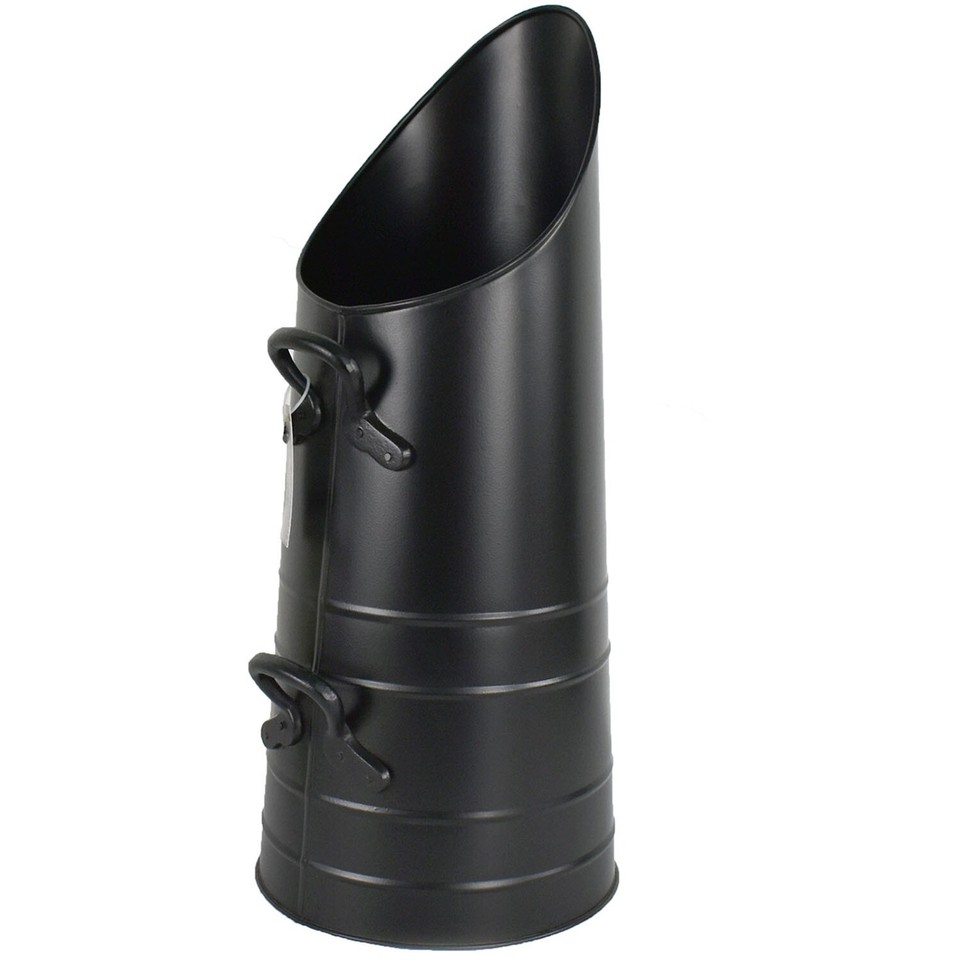 Heavy Duty Tall Metal Fireplace Round Coal Scuttle Bucket Hod 21 ...