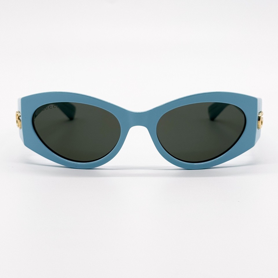 NEW GUCCI GG1401S 004 LIGHT BLUE OVAL WOMEN SUNGLASSES GUCCI | eBay