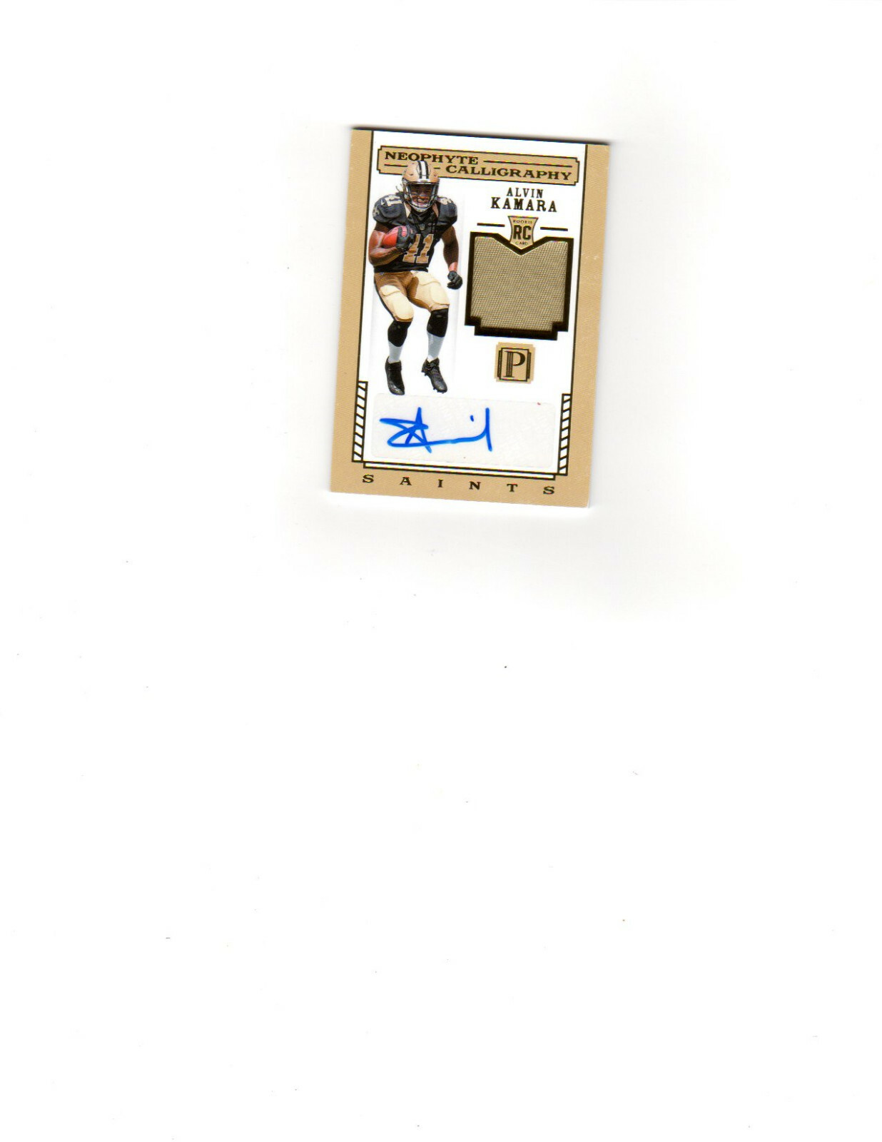 2017 Pantheon Neophyte Calligraphy Alvin Kamara Rookie Jsy/Autograph 7/ ...
