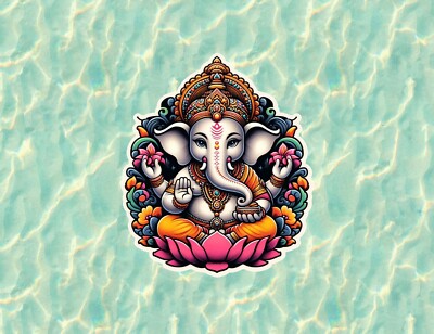 Hindu God Lord Ganesh / Ganesha 100% waterproof vinyl sticker decal ...