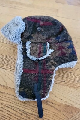 Real Curly Sheep Wool Lined And Wool outer Mad bomber trapper hat ...