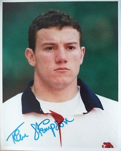 STIMPSON, TIM – 1997 ENGLAND RUGBY UNION AUTOGRAPHED COLOUR PHOTOGRAPH ...