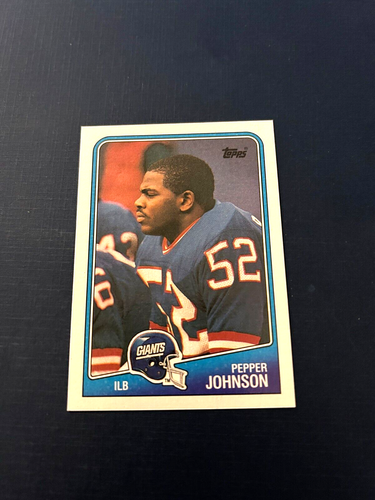 1988 Topps Football Pepper Johnson #283 Set Break NM | eBay