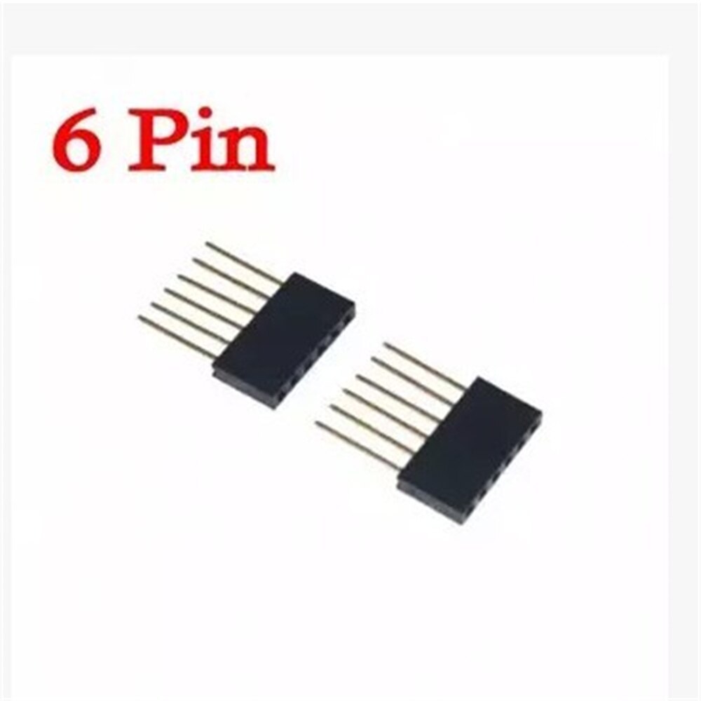 50pcs/lot PC104 Long Female Header Connector 2.54 Spacing 1*6/6P Pin ...