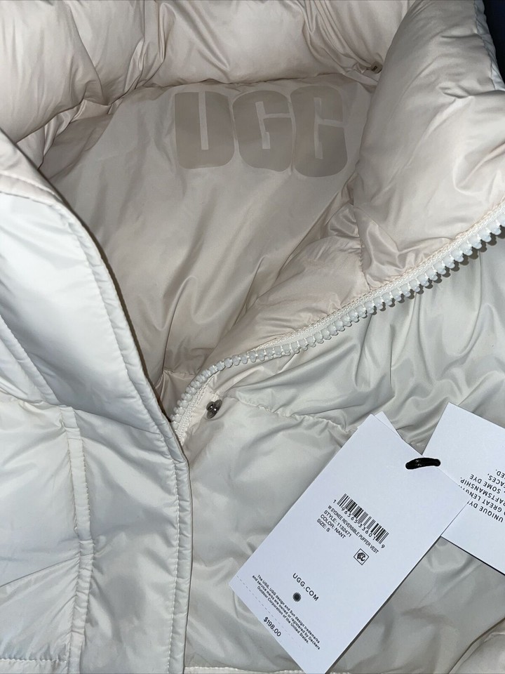 Ugg Sydnee Reversible Water Repellent Oversized Puffer Vest Pink L ...
