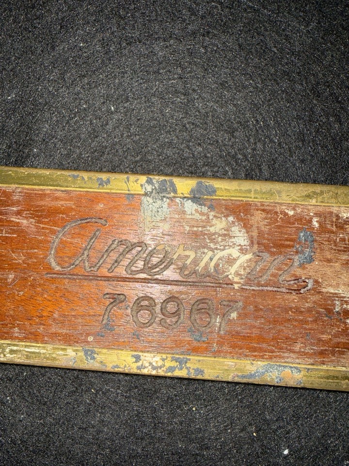 Antique American Level Brass Bound Wood Carpenter’s Level 4ft East ...