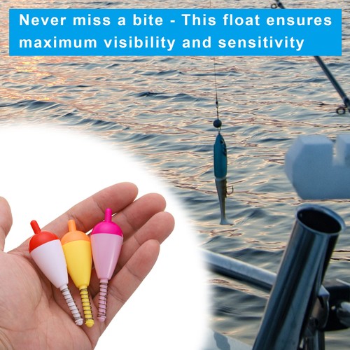 10pcs Fishing Float Bobbers Hard ABS Oval Stick Spring Slip Bobber Red ...