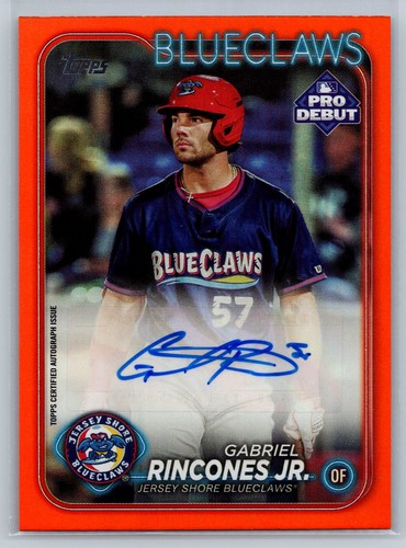 2024 Topps Pro Debut #PD-54 Gabriel Rincones Jr. Autographs Orange /25 ...