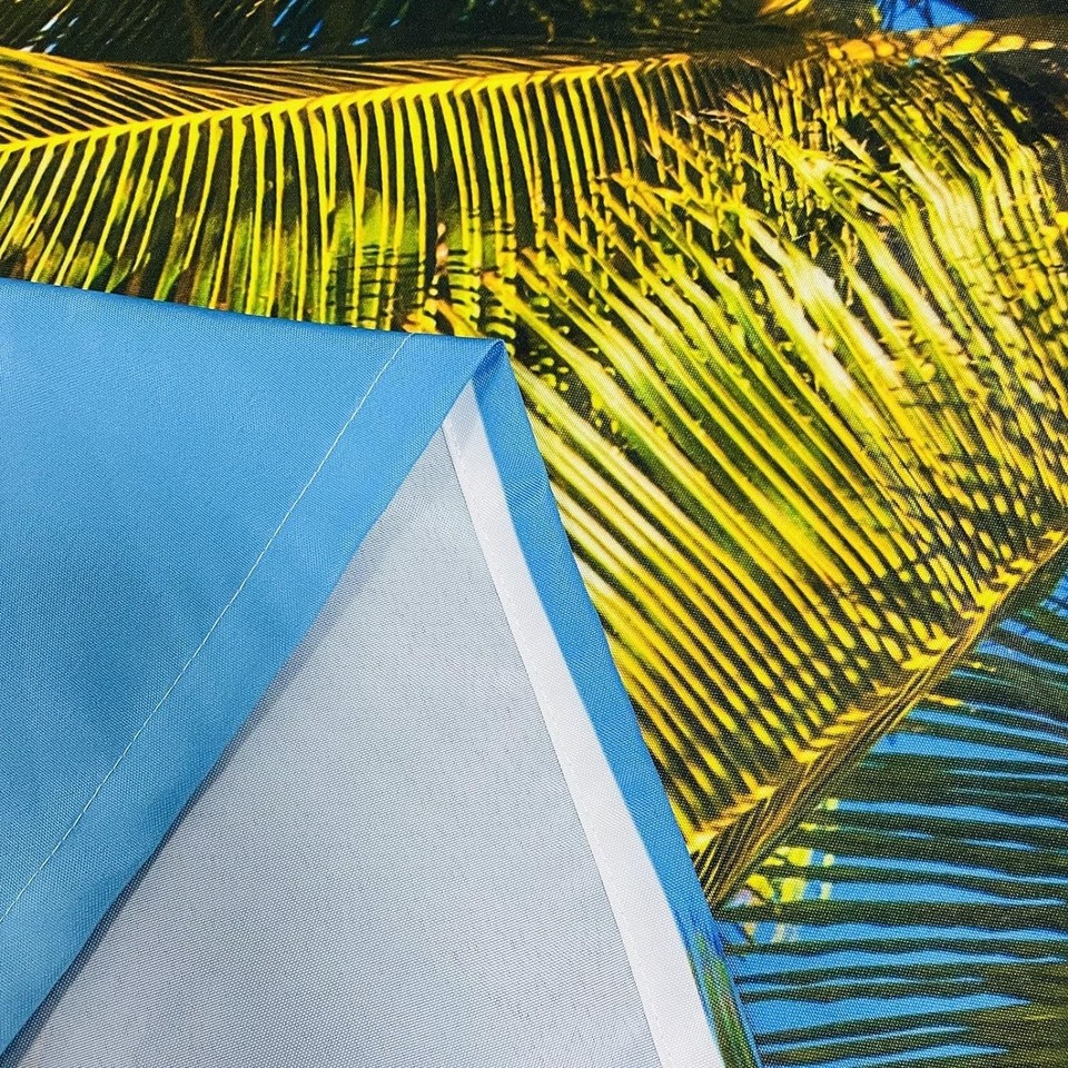 Beach Scene Curtains 52x84 Tropical Palm Ocean Waterproof 2 Panels | eBay
