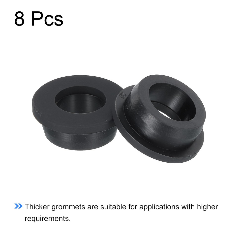 8Pcs T Type Rubber Grommet Mount Dia 29mm ID 19mm Seal Protection ...