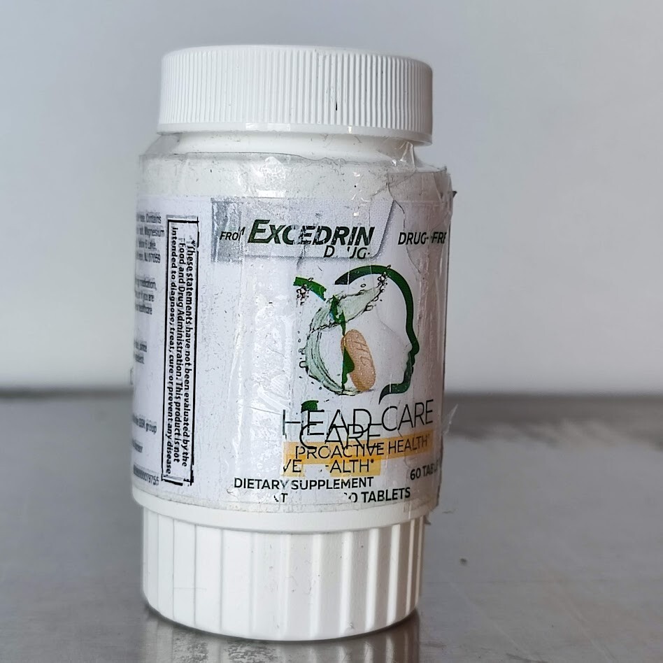 2pk Excedrin Head Care Dietary Supplement Proactive Drug-Free 60 Tabs ...