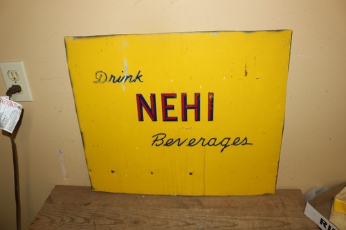 Vintage 1950's Drink Nehi Beverages Soda Pop 22" Embossed Metal Sign | eBay
