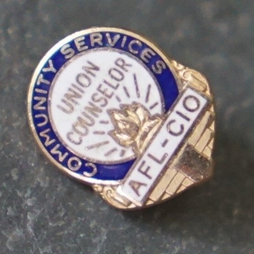 Vintage Pin - Comunity Services Union Counseler AFL-CIO - Gold Tone ...