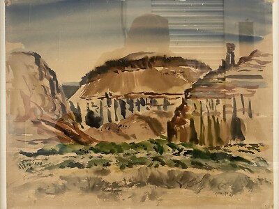 🔥 Fine Early California Impressionist Desert Landscape Painting ...