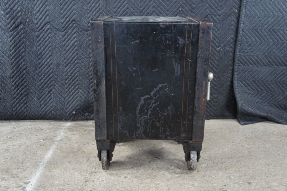 Antique Diebold Safe & Lock Company Small Cast Iron Floor Safe Working ...