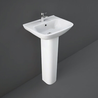 RAK Origin 62 Basin and Full Pedestal 450mm Wide - 1 Tap Hole | eBay