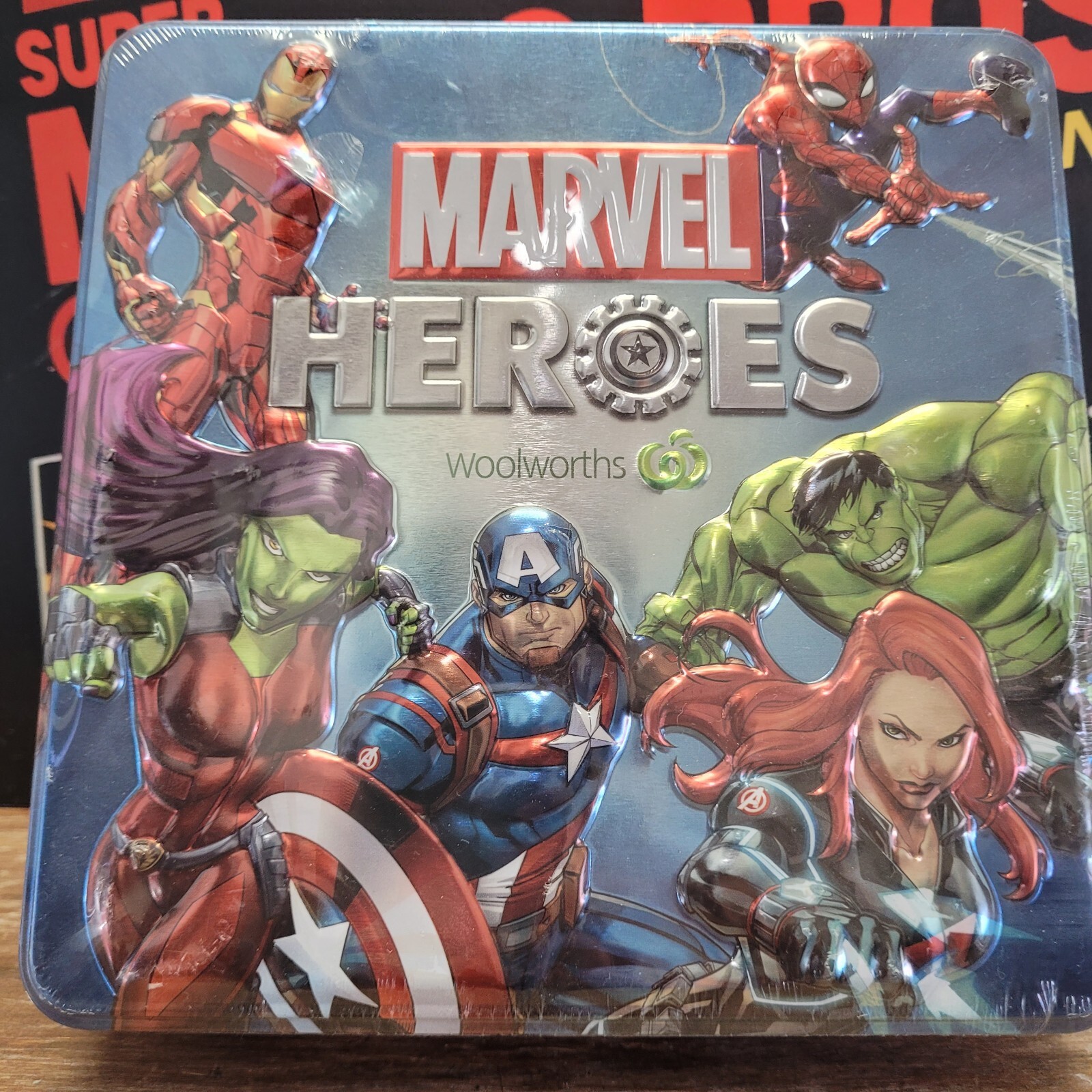 WOOLWORTHS MARVEL HEROES - FULL SET OF 42 DISCS - IN COLLECTOR CASE w ...