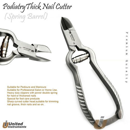 Toe Nail Cutter Barrel Spring Ingrown Thick Nail Nipper Clipper Locking ...