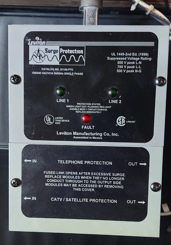 Leviton 51120-PTC Panel Surge Protector, 120/240-Volt | eBay