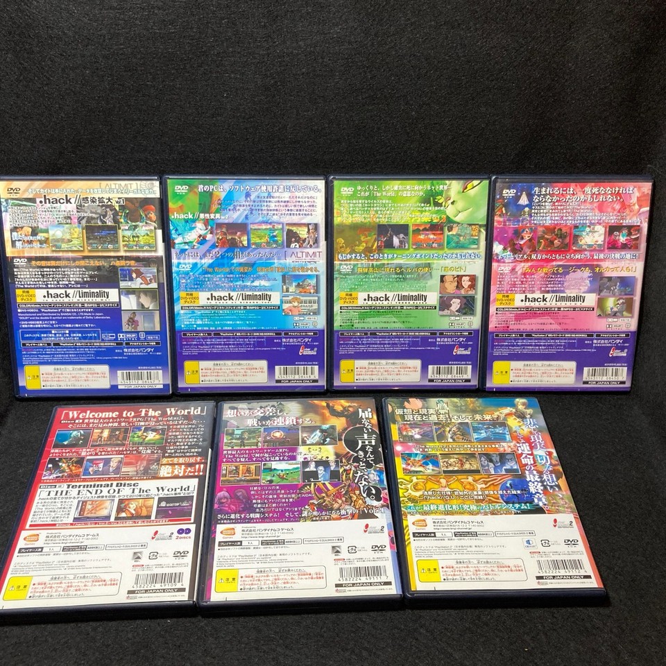 PS2 .hack 1 2 3 4 & G.U. 1 2 3 set Lot 7 COMPLETE Bandai Playstation 2 ...