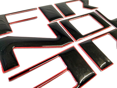 3D BLACK RED OUT DOMED FRONT GRILLE LETTERS FOR NISSAN FRONTIER 2022-24 ...