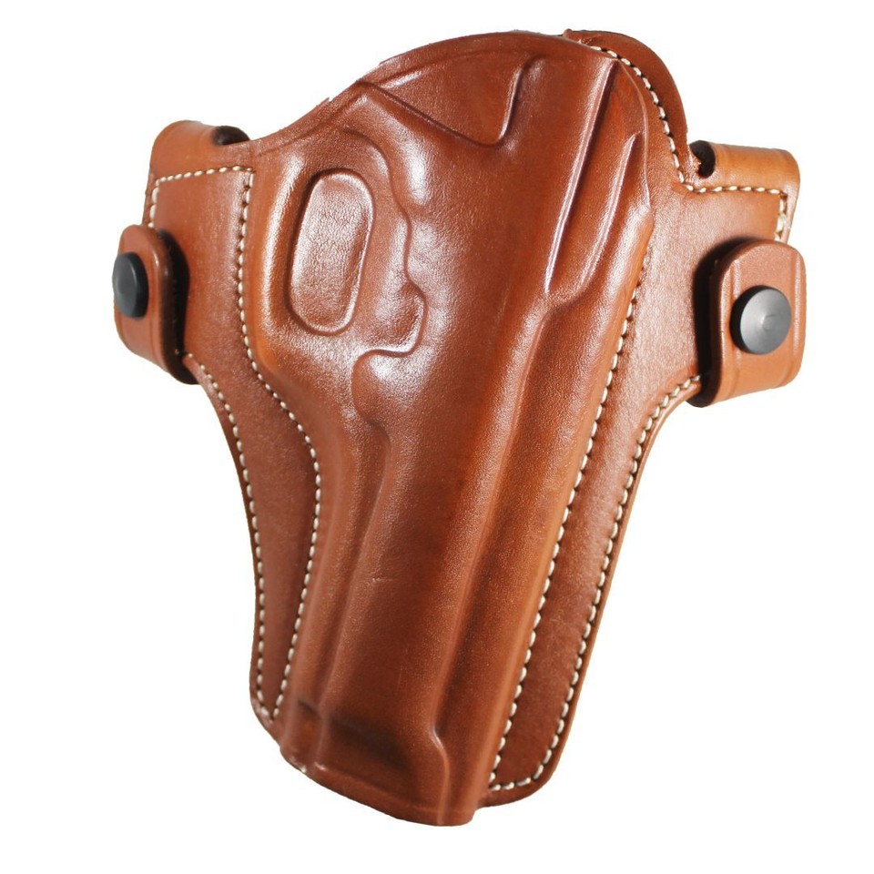 Handmade Leather OWB Carry Belt Snapped Gun Holster For Various Pistol ...