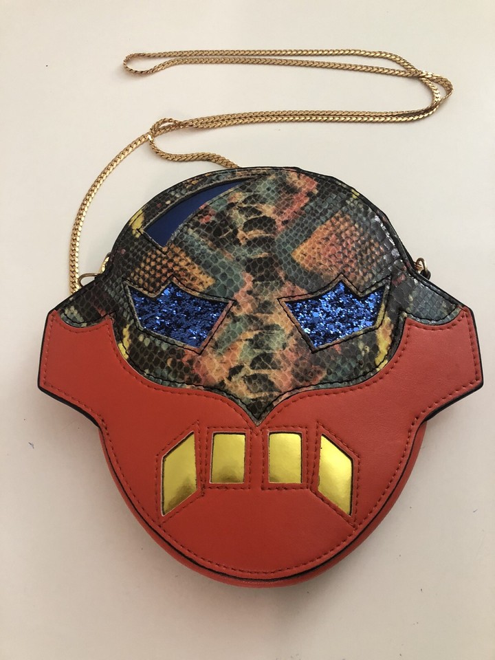 Stella McCartney Bag Python Faux Leather Superhero Chain Clutch Comics ...