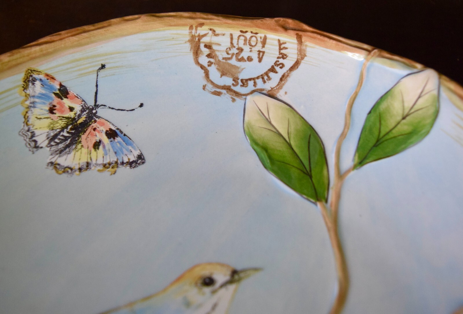 Fitz and Floyd Wood Trush Bird Plate #8121 | eBay