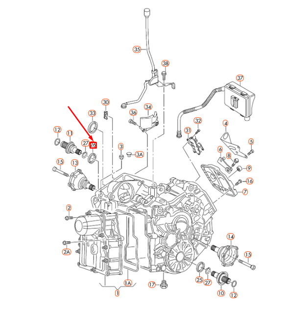 AUDI A1 MK1 Left Manual Transmission Output Shaft Seal 02J409189E ...
