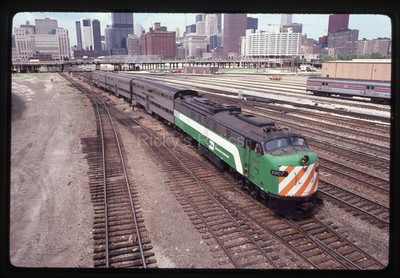 Original Slide BN #9907 EMD E9A Burlington Northern 1985 Chicago IL ...