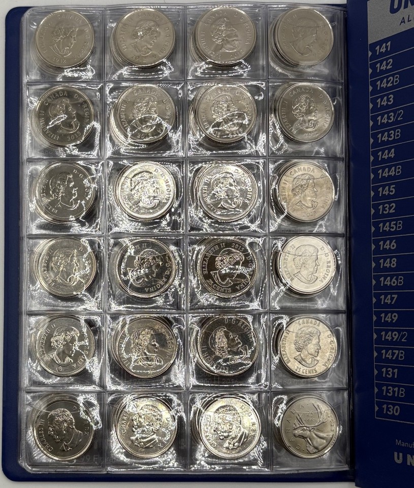 🎁Canadian Quarter 25C Collection Set 96 Coins 1967 - 2025 - Colour ...