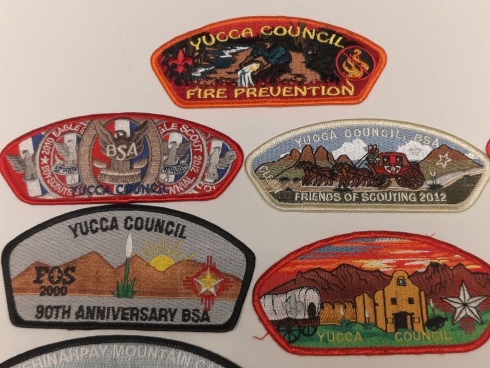 BSA Boy Scouts Yucca Council Lot Of 28 Shoulder Patches All Different ...