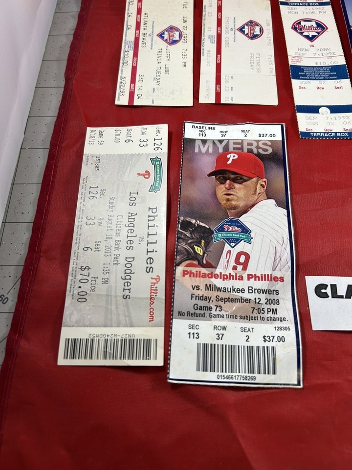 Lot Of Baseball MLB Ticket Stubs Phillies 1990s 2000s Lot of 10 | eBay