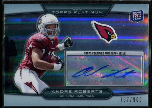 2011 Topps Platinum Andre Roberts #34 787/900 Arizona Cardinals Auto RC ...