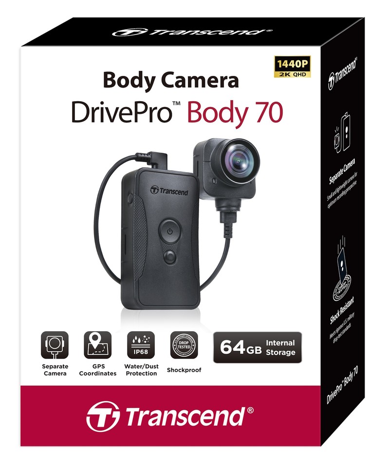 Transcend DrivePro Body 70 - Body Camera w/ 64GB Storage 760557860655| eBay