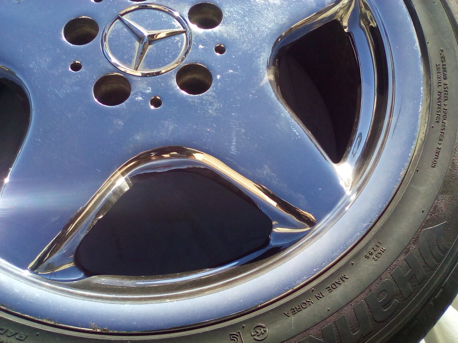 Mercedes 17 inch AMG Chrome Monoblock OEM CLK SLK W210 SET OF 4 1975 ...